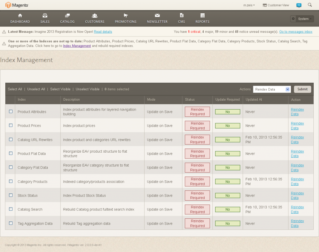 Magento 2 sneak peek: das neue Backend-Theme | Matthias Zeis
